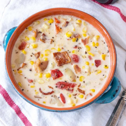 Easy Fresh Corn Chowder with Bacon | Cooking on the Front Burner