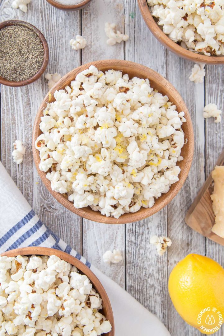 Lemon Parmesan Popcorn | Cooking on the Front Burner