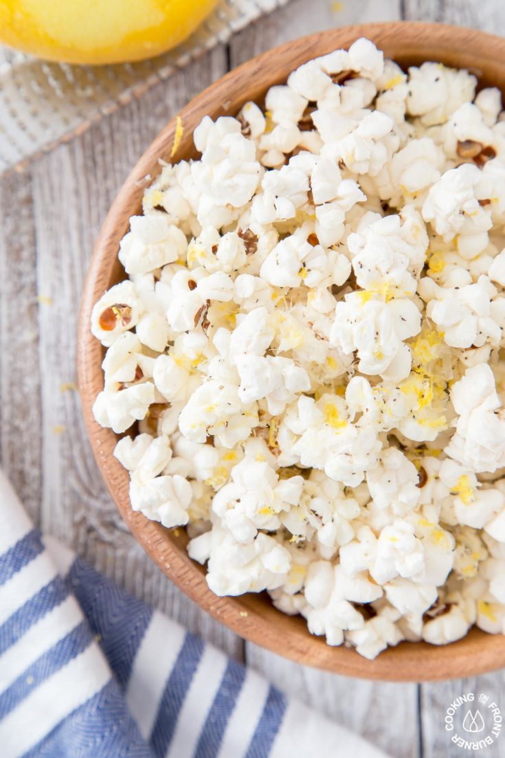 Lemon Parmesan Popcorn | Cooking on the Front Burner