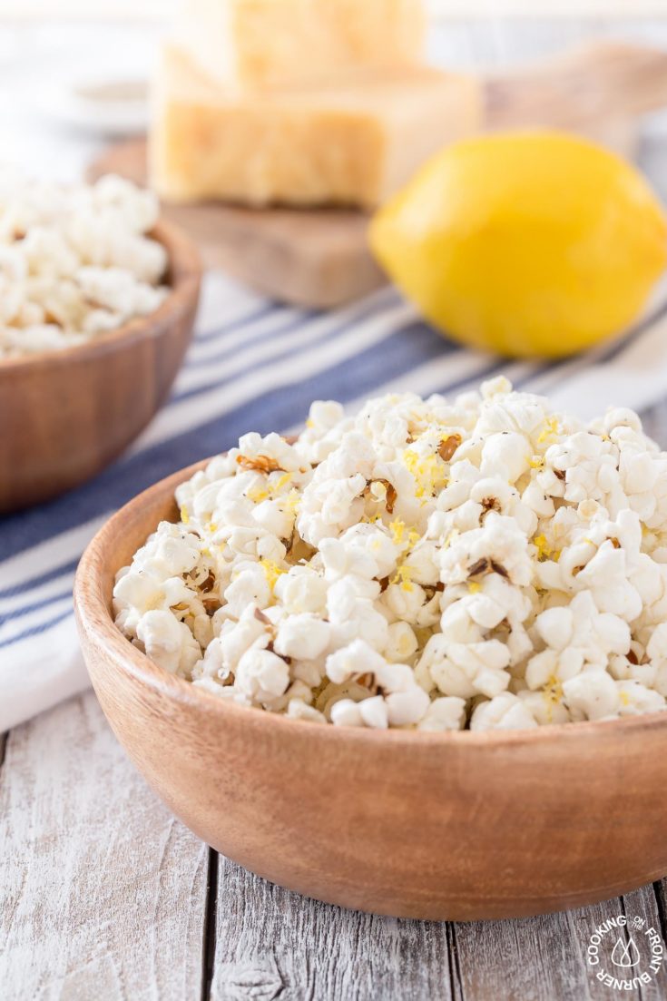 Lemon Parmesan Popcorn | Cooking on the Front Burner