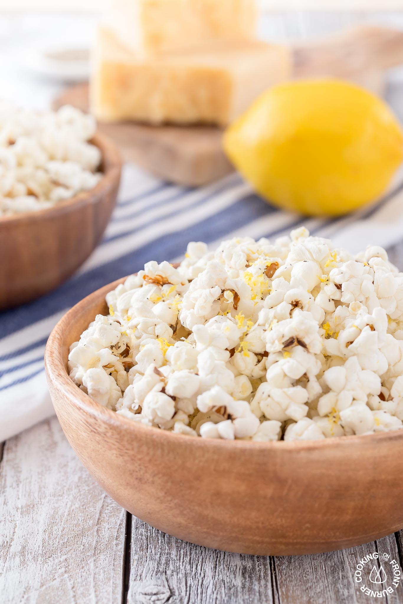 Lemon Parmesan Popcorn | Cooking on the Front Burner