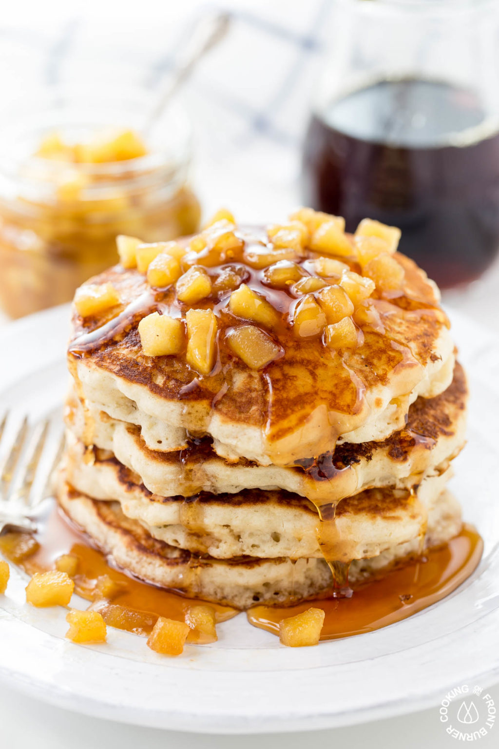 Apple Pancakes With Apple Maple Sauce | Cooking on the Front Burner