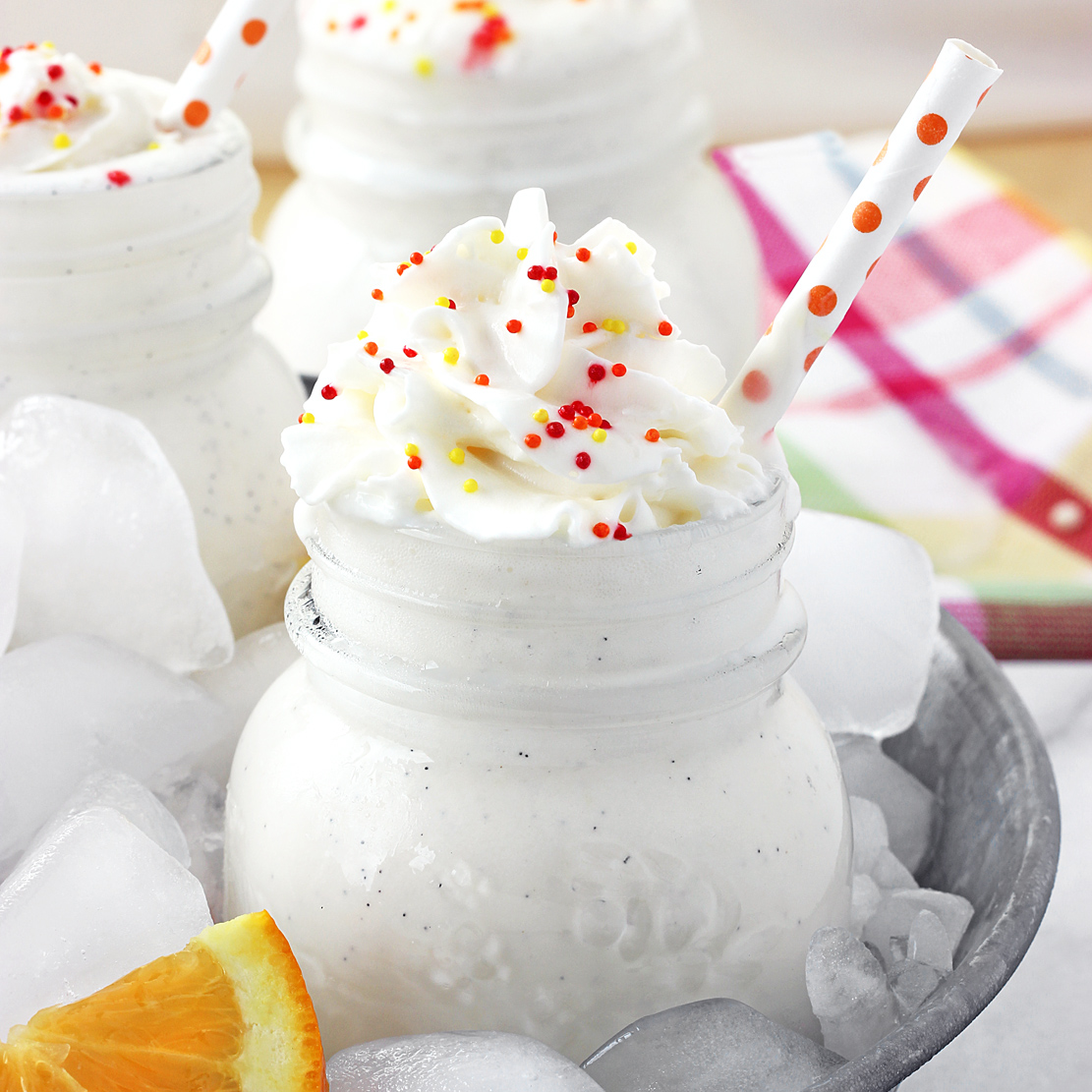 Orange Creamsicle Mini Shakes | Cooking on the Front Burner