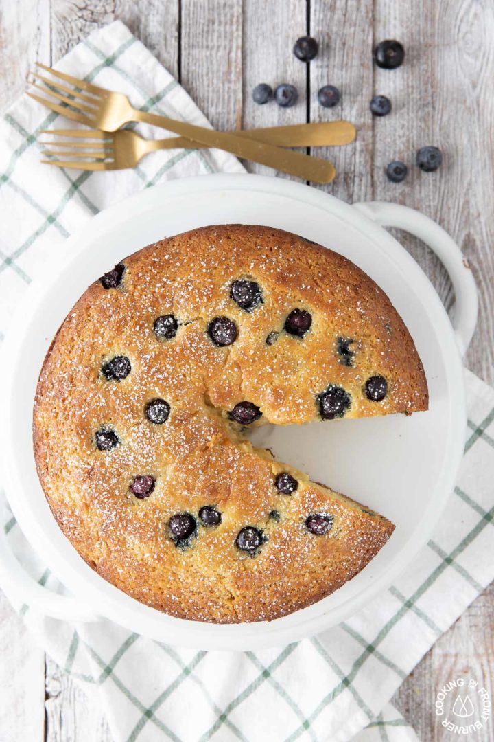 Lemon Blueberry Ricotta Cake | Cooking on the Front Burner